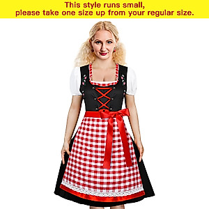 QZYL Oktoberfest Costumes Women, German Dresses for Oktoberfest Women, Dirndl Dresses Outfit for Bavarian Oktoberfest Carnival