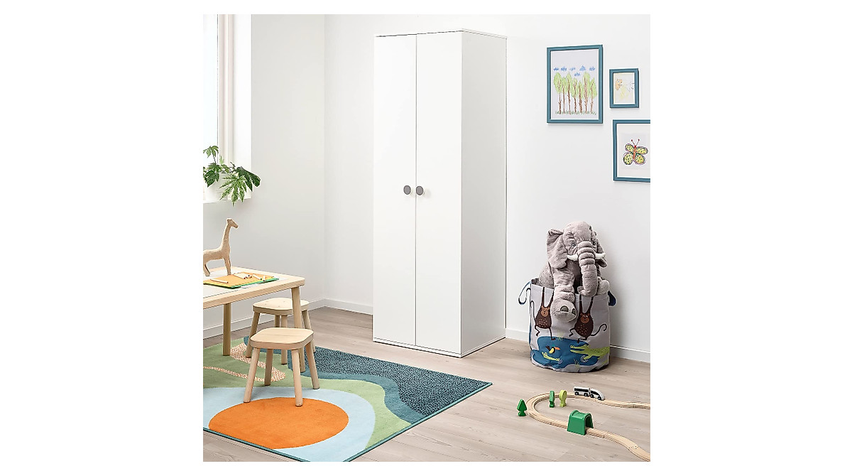 Ikea Godishus White Wardrobe - Durable Storage Solution