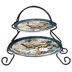 Certified International Harvest Gatherings 2 Tier Server, Multicolor