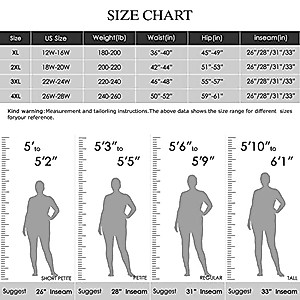 Women's Plus Size Dress Yoga Leggings with Pocket High Waist Stretch Bootcut Flared Leg Pants for Indoor Sport 4XL-D Black