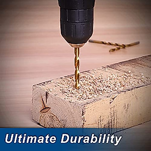 COMOWARE 120 Pcs Metric Drill Bit Set -Titanium Small Drill Bits Set, High Speed Steel, Micro Drill Bit for Wood, Plastic, Aluminum Alloy, (1 mm to 3.5 mm)