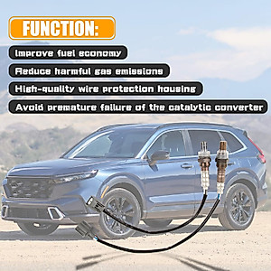 RANSOTO 2 pcs Upstream & Downstream O2 Oxygen Sensor Air Fuel Ratio Compatible with 2002 2003 2004 Honda CR-V CRV EX LX 2.4L Replaces 234-9005 234-4125 15575 13706