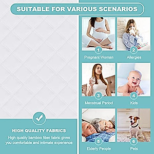 Sunny zzzZZ 6 Pack Baby Waterproof Changing Pad Liners - Quilted Thicker Ultra Soft Changing Table Cover Liners - Durable & Easy to Clean - White - 23" x 11"