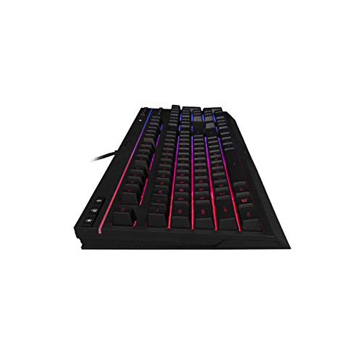 HyperX Alloy Core RGB – Membrane Gaming Keyboard, Comfortable Quiet Silent Keys with RGB LED Lighting Effects, Spill Resistant, Dedicated Media Keys, Compatible with Windows 10/8.1/8/7 – Black