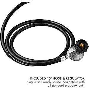 Mazatzal 20" Upgrade Portable Propane Fire Pit 52,000 BTU Outdoor Smokeless Gas Firepit Mini Electric Fire Pits for Outside Camping Campfire RV Backyard Deck Patio with Lid & Strap Lava Rock Stone