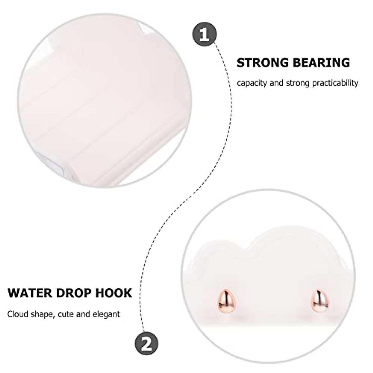 VALICLUD 1pc with Purse Kitchen Installation Non-Punch Holder Free Shelves Hanging Self Bathroom Adhesive Floating Clothes Multifunction Traceless Wallet Bedroom Punch-Free Household Shelf