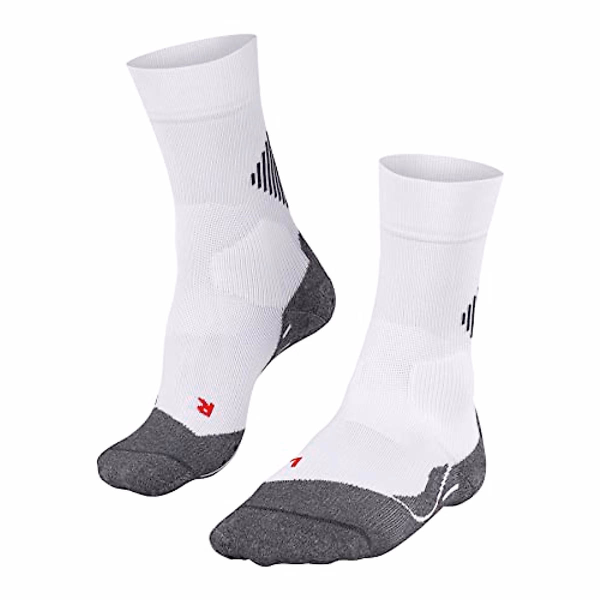 FALKE Unisex 4 GRIP Stabilizing Athletic Socks, Mid Calf, Compression Sock, Light Weight, Breathable Quick Dry, Nylon, White (White 2029), 10.5-11.5, 1 Pair