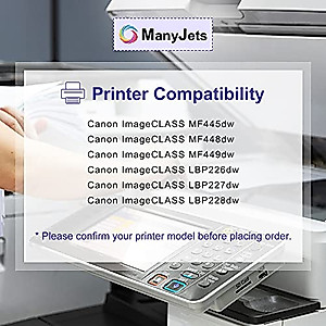ManyJets 057 Compatible Toner Cartridge Replacement for Canon 057 057H CRG-057 CRG-057H Black Work with Canon ImageCLASS MF445dw LBP226dw MF448dw LBP227dw MF445 LBP228dw MF449dw Printer (Black,2-Pack)