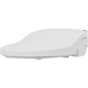 ALPHA BIDET JX Round Bidet Toilet Seat, White, Endless Warm Water, Rear and Front Wash & JX Elongated Bidet Toilet Seat, White, Endless Warm Water