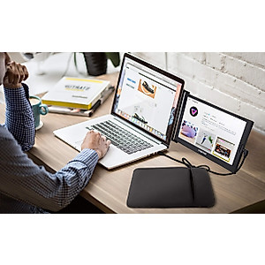SideTrak Slide Portable Monitor 12.5" Screen with Carrying Case - Attaches to Your Laptop for Easy Travel - Efficient USB Power - Fits Mac and PC 13"-17" Laptops - Full HD IPS Display (Patent Pending)