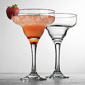 Glaver's Basic Set Of 4 10 oz. Margarita Glasses for Cocktails, Water, Wine, Juice, Dessert, and Everyday Use Crystal Clear Classic Glasses, Dishwasher safe