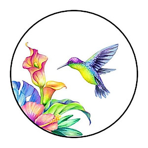 30 pcs Hummingbird Favor Labels Round​​​​​​ Stickers Envelope Seals Labels Round Tags, Stamps Sticker for Gift Cards, Envelopes, Boxes for Holiday, Birthday, Christmas