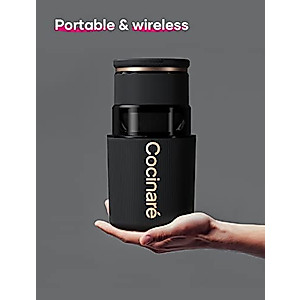 Cocinare KRUSH Ice Cream Maker, Wireless & Portable, Sorbet Gelato Maker, Frozen Yogurt Machine for Homemade & Outdoor, Grey