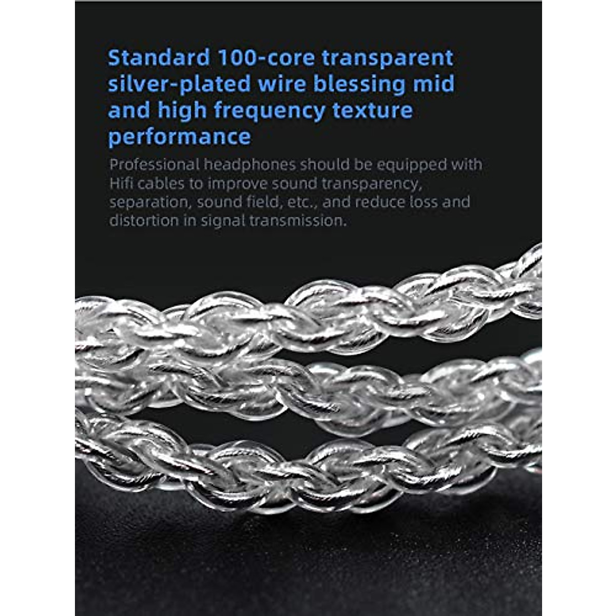 KZ ASF in-Ear Monitors, 5BA per Side HiFi Stereo Noise Isolating Sport IEM Wired Earphones/Earbuds/Headphones with Detachable Cable 2Pin 0.75mm (Without MIC, Silver&Blue)