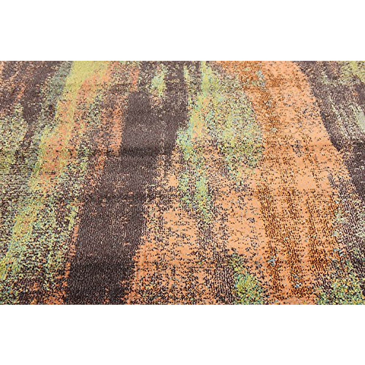 Unique Loom Jardin Collection Colorful, Vibrant, Abstract Watercolor Area Rug, Square 8' 0" x 8' 0", Multi/Beige