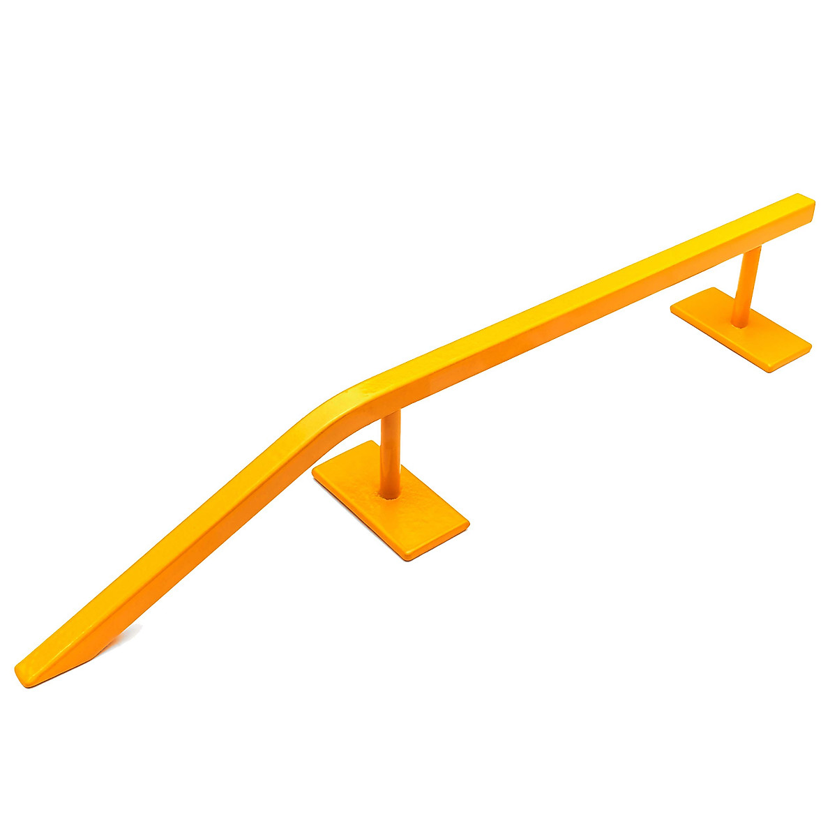 FLVFF Fingerboard Rail Pole Jam to Flat Grind Metal Rail Made of Solid Steel Ramp and Skate Parks (R5) (Yellow)