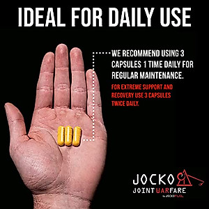 Origin Jocko Fuel Joint Support Supplement - Glucosamine Chondroitin MSM for Joint Pain, Mobility, & Flexibility w/Turmeric & Boswellia (180 Capsules)