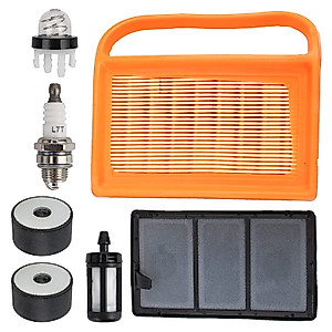 CARBBIA 4238 140 4401 Air Filter & Pre Filter Tune Up Kit for Stihl BR320 TS410 TS410Z TS420 TS420Z TS480 Concrete Cut Off Saw TS480i & TS500i Cutquik Saw with Fuel Filter Rubber Buffer