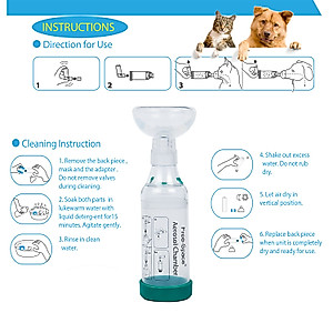 Free-Space Dog Inhaler Spacer,Specifically Designed for Dogs,with Round Shape Silicone Mask,Dog Aerosol Chamber Include 2 Mask for Best Fit(for Dog)
