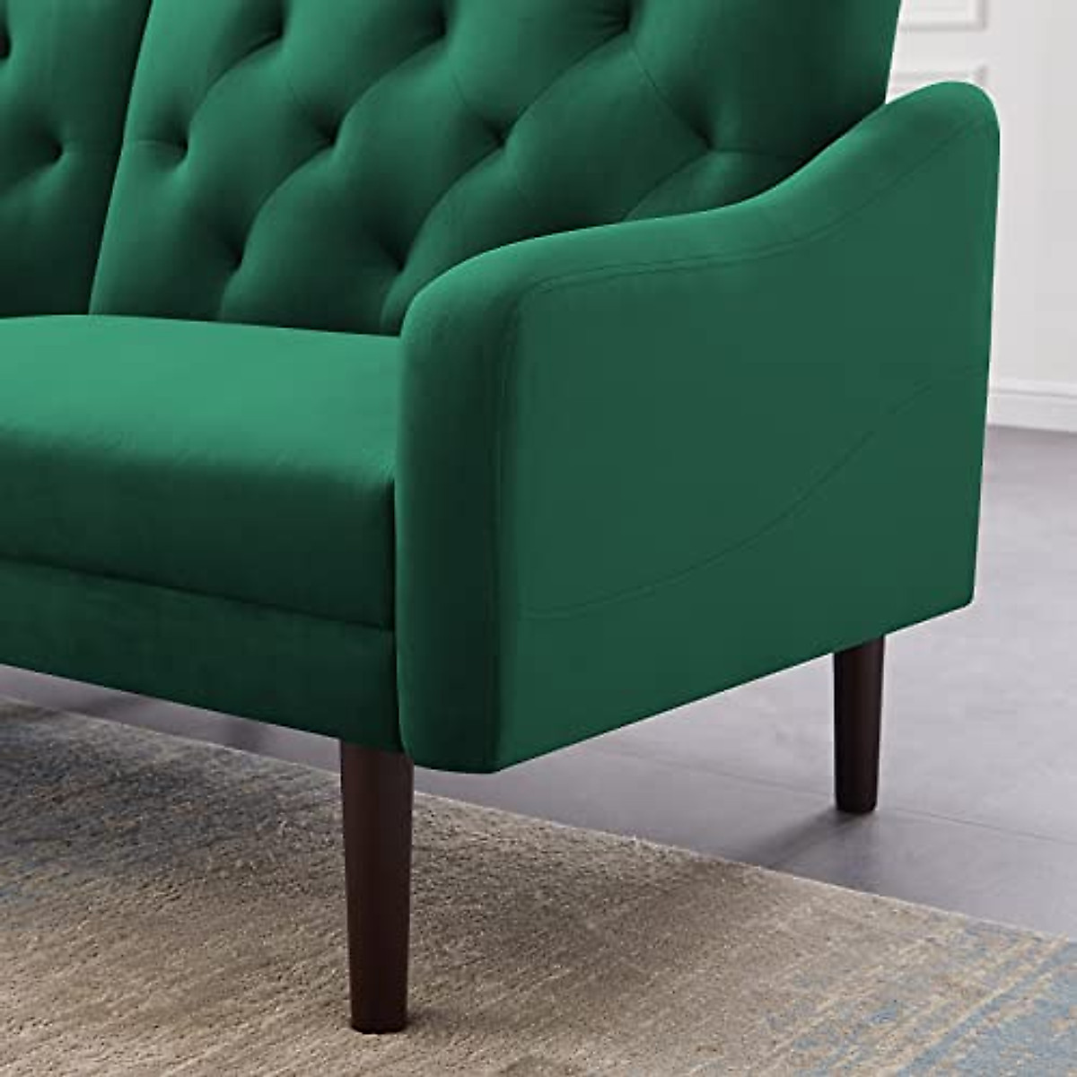 ERDAYE 64 inches Modern Loveseat Sofa, Green