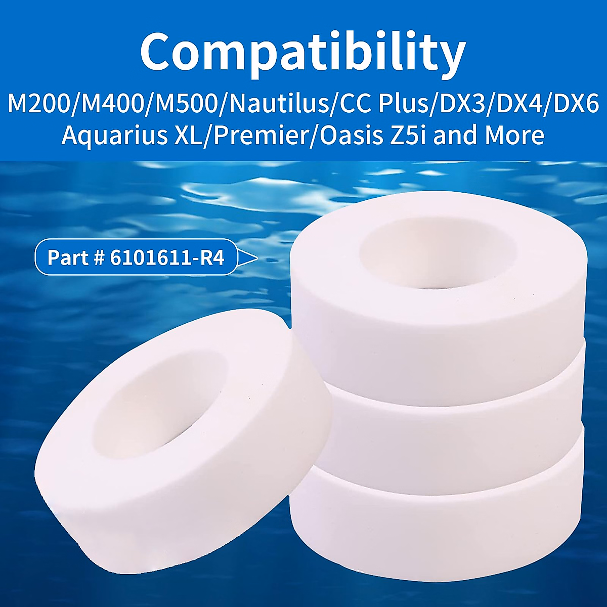 SUNRRA Durable Climbing Ring Replacement for Dolphin Nautilus CC Plus Robotic Pool Vacuum Cleaner, M200/M400/M500/DX3/DX4/DX6 More, Part # 6101611-R4, Replace Dolphin Nautilus CC Plus Parts, 4 Packs