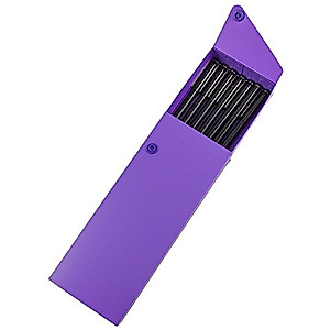 JAM PAPER Plastic Pencil Cases - Sliding Pencil Case Box with Button Snap - Purple - Sold Individually