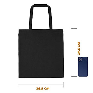 corupuoi Resuable Tote Bag 32 Pack Canvas Bag 6 Oz Eco-Friendly Shopping Bags Suitable for Diy, Promotion, Gifts, Black