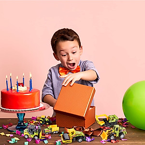 ANDOLO Mini Construction Trucks Toys, Small Construction Toys 6Pcs Construction Vehicles Tractor Toys Sand Vehicle Playset Forklift Roller Dump Truck Tractor Excavator Bulldozer