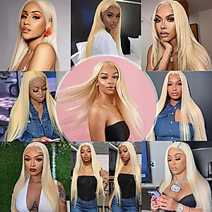 Myecool LMyecool Lace Front Wigs Human Hair Straight 13x4 HD Transparent Lace Frontal Human Hair Wigs Pre Plucked With Baby Hair 150% Density Brazilian Virgin Human Hair Wigs for Women