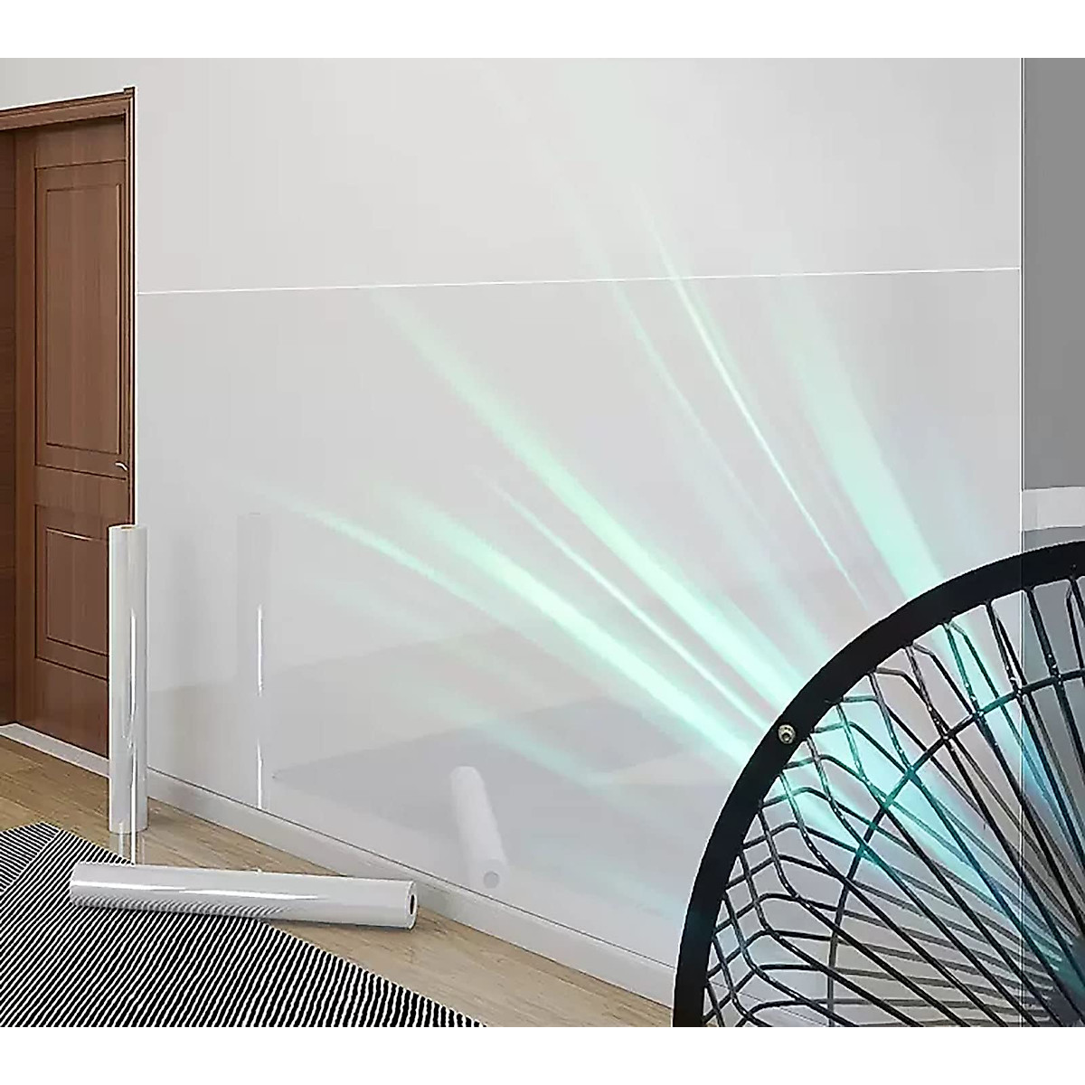 Electrostatic Absorption Wall Protective Film,Removable Clear Wall Protector Oil Proof Waterproof Sticker Furniture Protective Film Sticker, Heat Resistant Anti Scratch Wallpaper (Size : 120x1000cm)