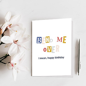 Qiliji Naughty Birthday Card for Husband Boyfriend, Funny Birthday Card for Him Her, Happy Birthday Card for Wife Girlfriend, Bend Me Over Card