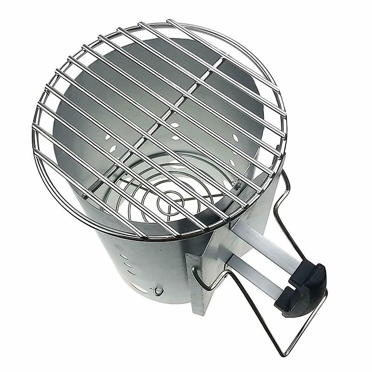 Chimney Starter for Charcoal Grills - Galvanized Iron Charcoal Chimney Starter - Charcoal Starter with Plastic Handle - Coal Starter - Charcoal Grill Accessory for BBQ Grill