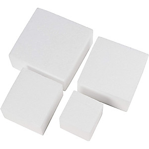 Small Cake Foam Dummies, 3-6 in Cake Dummy Squares (4 Pieces)