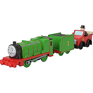Thomas & Friends Henry with Winston and Sir Topham Hatt, Motorized Toy Train for Preschool Kids 3 Years and Older