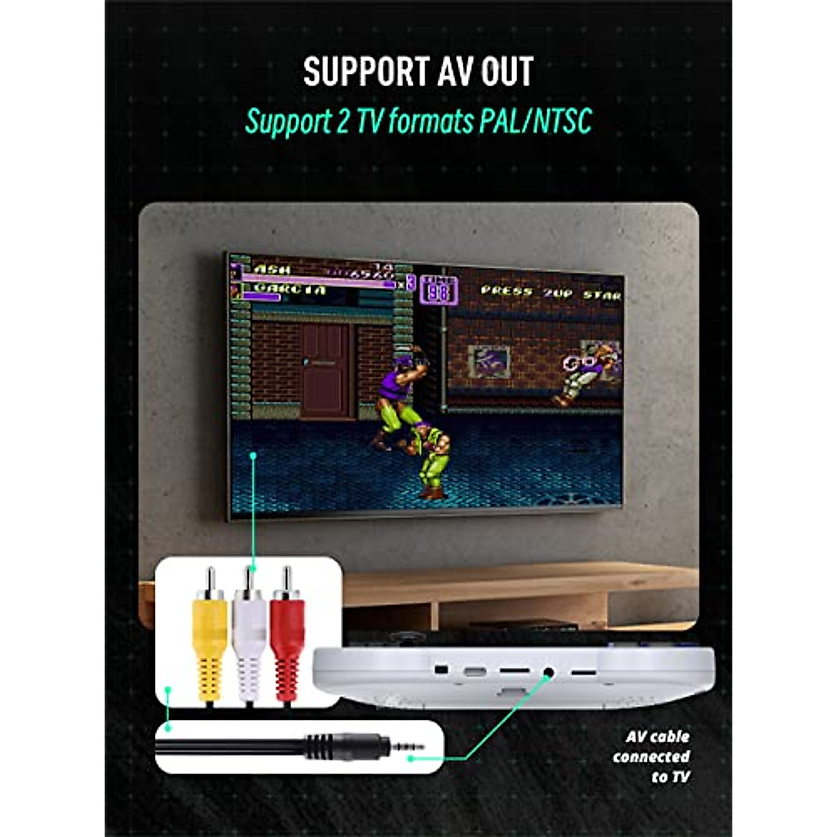 Handheld Game Console for Kids, Rertro Game Console Built-in 6000 Retro Games, 3 inch IPS Screen, 7 Emulators FC/SFC/MD/GB/GBC/GBA/MAME, Retro Handheld Game Console Gift for Kids