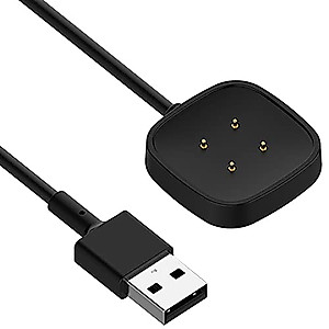 Emilydeals Charger for Fitbit Versa 3/Versa 4/Sense/Sense 2, Replacement Charging Cable Cord for Fitbit Sense/Sense 2/Versa 3/Versa 4 Smart Watch [1m/3.3ft]