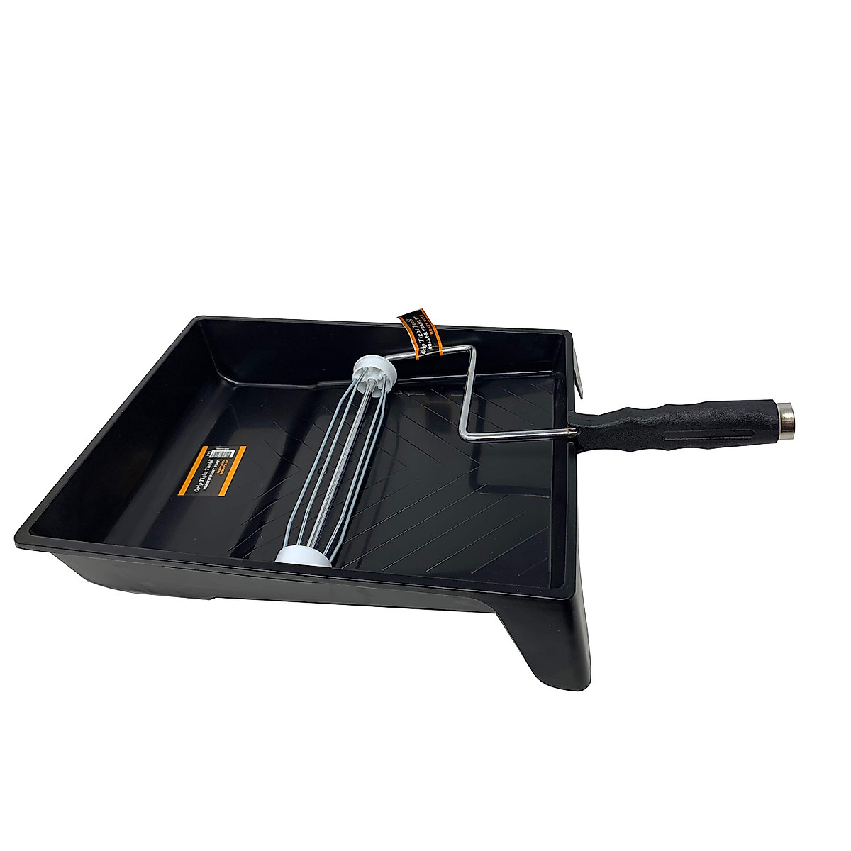 Grip Tight Tools PT1 Heavy Duty Plastic Paint Tray with Legs, 11" x 14", Black