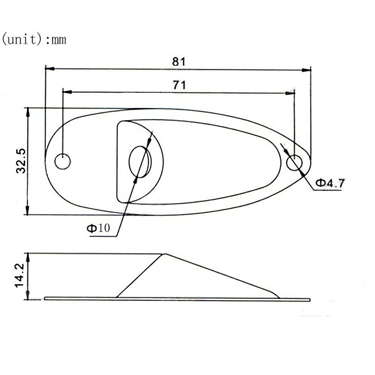 2pcs Boat Style 1/4" Loaded Guitar Pickup Output Jack Plug Socket plate and Screws ferrule for Fender Strat Stratocater Style Electric Guitar(Chrome)