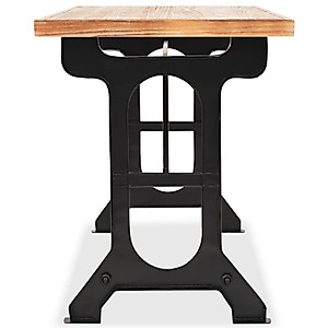 YPWRENH Side Tables Office Tables Dining Table Solid Fir Wood Top 48 "x25.6 x32.3 for Dining Room, Kitchen or Living Room