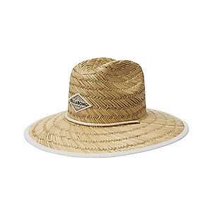 Billabong Women's Tipton Straw Lifeguard Hat, Structured Construction with Printed Fabric Lining Under Brim