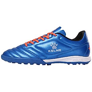 KELME Men's Soccer Shoes Arch Support Cleats Professional Futsal Sneaker Breathable Athletic Football Boots for Outdoor Indoor TF Blue 9