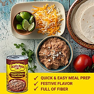 Old El Paso Traditional Canned Refried Beans, 16 oz. (Pack of 12)