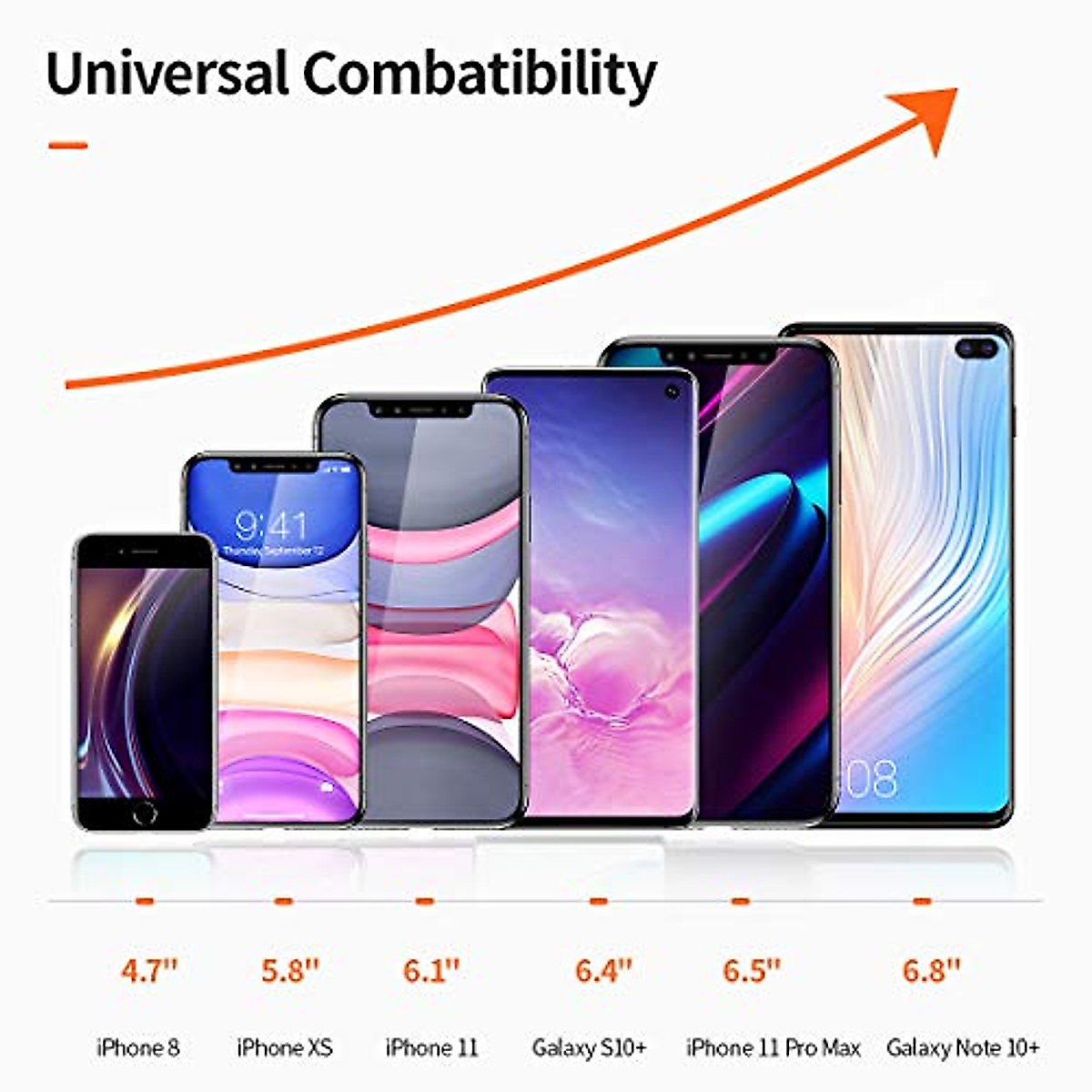 TORRAS [Ultra-Durable Cell Phone Holder for Car, Universal Car Phone Holder Mount Dashboard Windshield Vent Compatible with iPhone 14 13 12 11 Pro Max, Samsung Galaxy S20+ Ultra S10 Note Plus