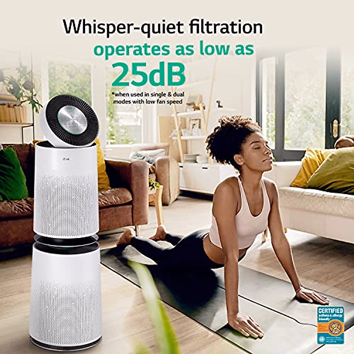 LG PuriCare 360-Degree Air Purifier with SmartThinQ Wi-Fi and Voice Control, AS560DWR0