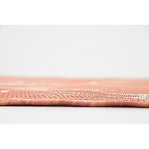 Unique Loom Outdoor Botanical Collection Area Rug - Branch (7' 1" x 10' Rectangle, Terracotta/ Beige)