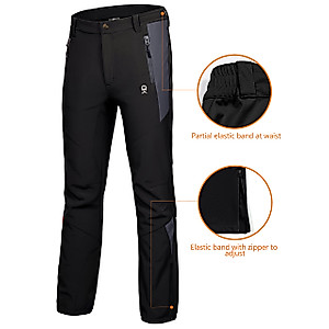 Little Donkey Andy Women’s Winter Hiking Ski Snowboarding Pants, Softshell Pants, Fleece Lined and Water Repellant Black Size S
