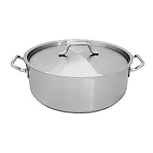 Update International SBR-15 Brazier with Cover, 15 qt, Silver