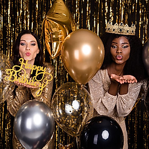 Junkin 5 Pieces Birthday Accessories Include Man Birthday King Crown Birthday King Sash Tinplate Badge Pin Crown Brooch Hanging Chain Men Birthday Crown for Man Birthday Party (Vibrant Style)