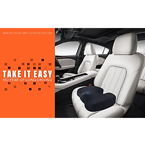 WAOAW Seat Cushion, Office Chair Cushions Butt Pillow for Long Sitting, Memory Foam Chair Pad for Back, Coccyx, Tailbone Pain Relief