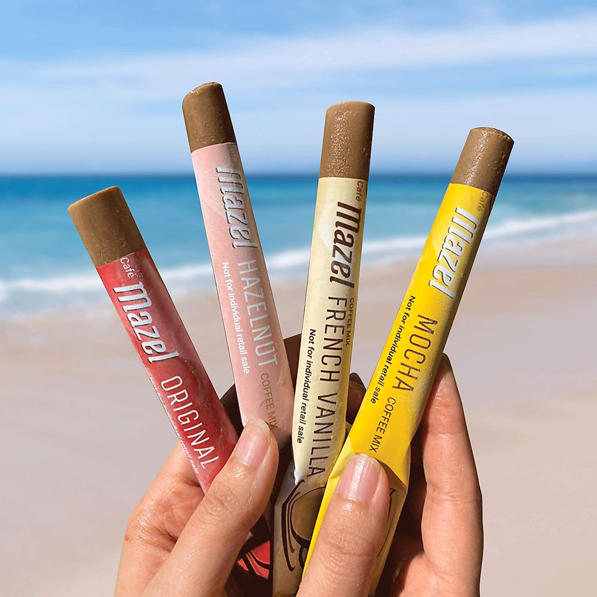 Café Mazel Instant Coffee - Hazelnut, Instant Coffee Mix, 3 in 1 Instant Coffee, 100 Sticks